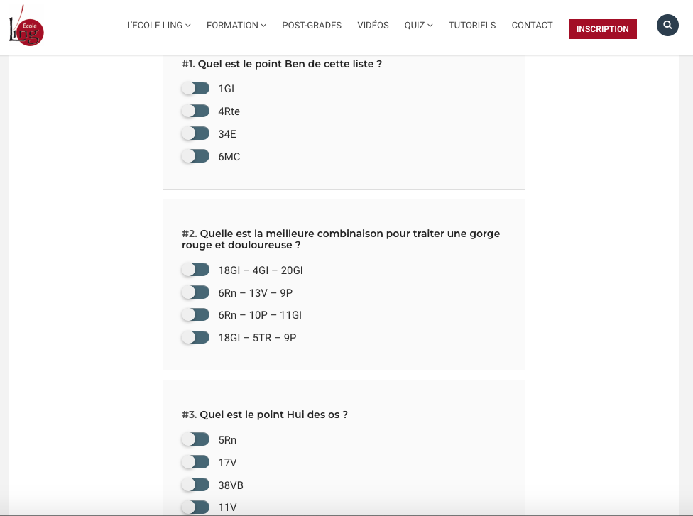 Exemple quiz | Ecole Ling